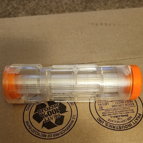 Toys | Clear And Orange Plastic Cylinder | Poshmark